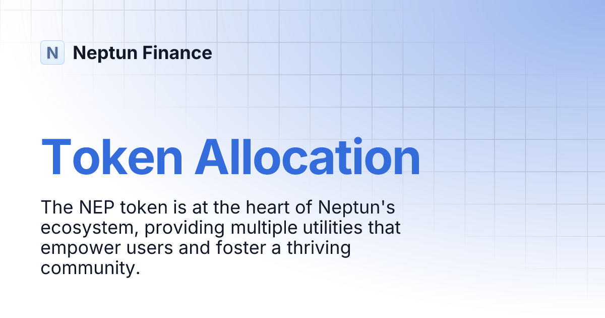 Token Allocation | Neptun Finance